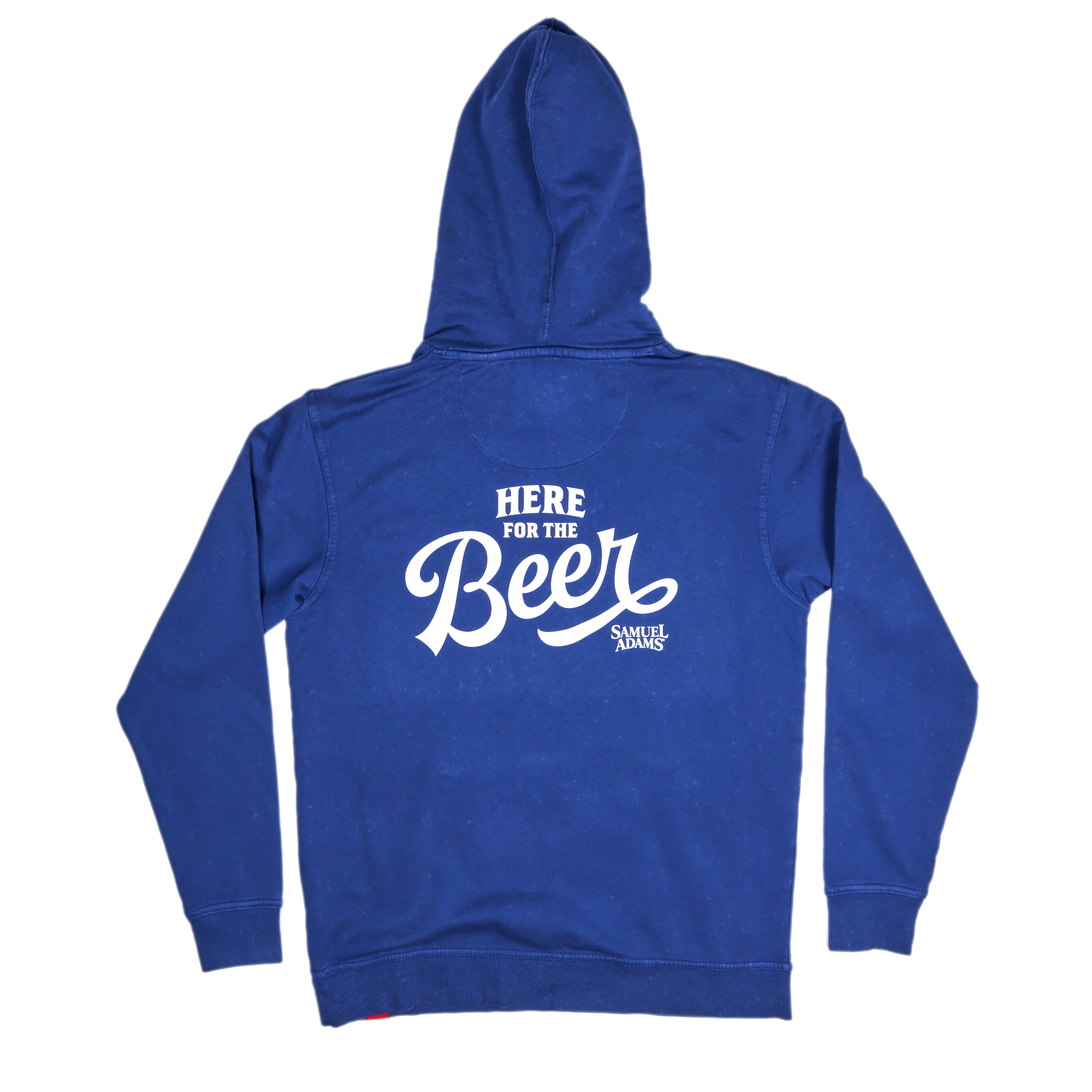 Blue JIMI Here for Beer Hoodie | Samuel Adams