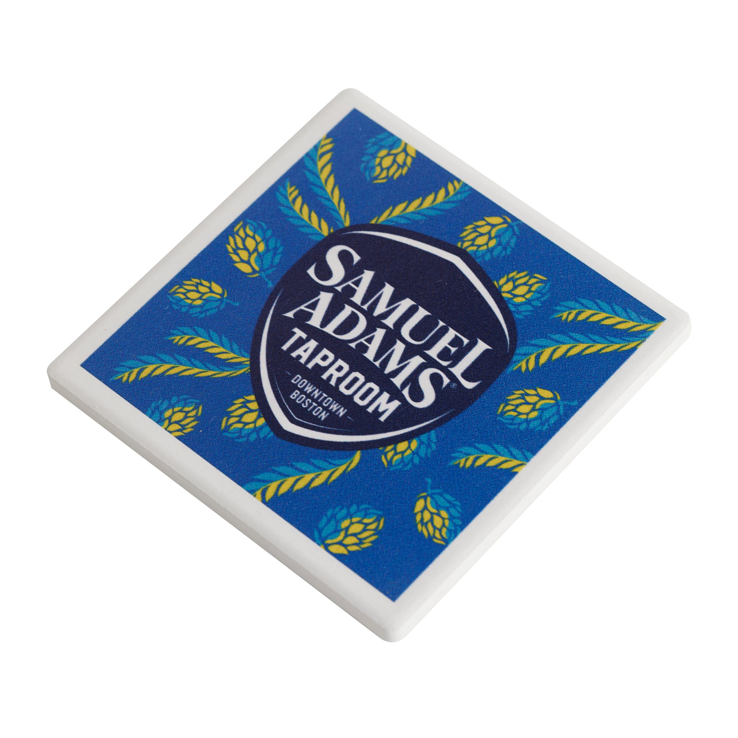 Taproom Blue and Yellow Coaster | Samuel Adams